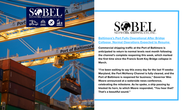 Baltimore's Port Fully Operational After Bridge Collapse, Normal ...